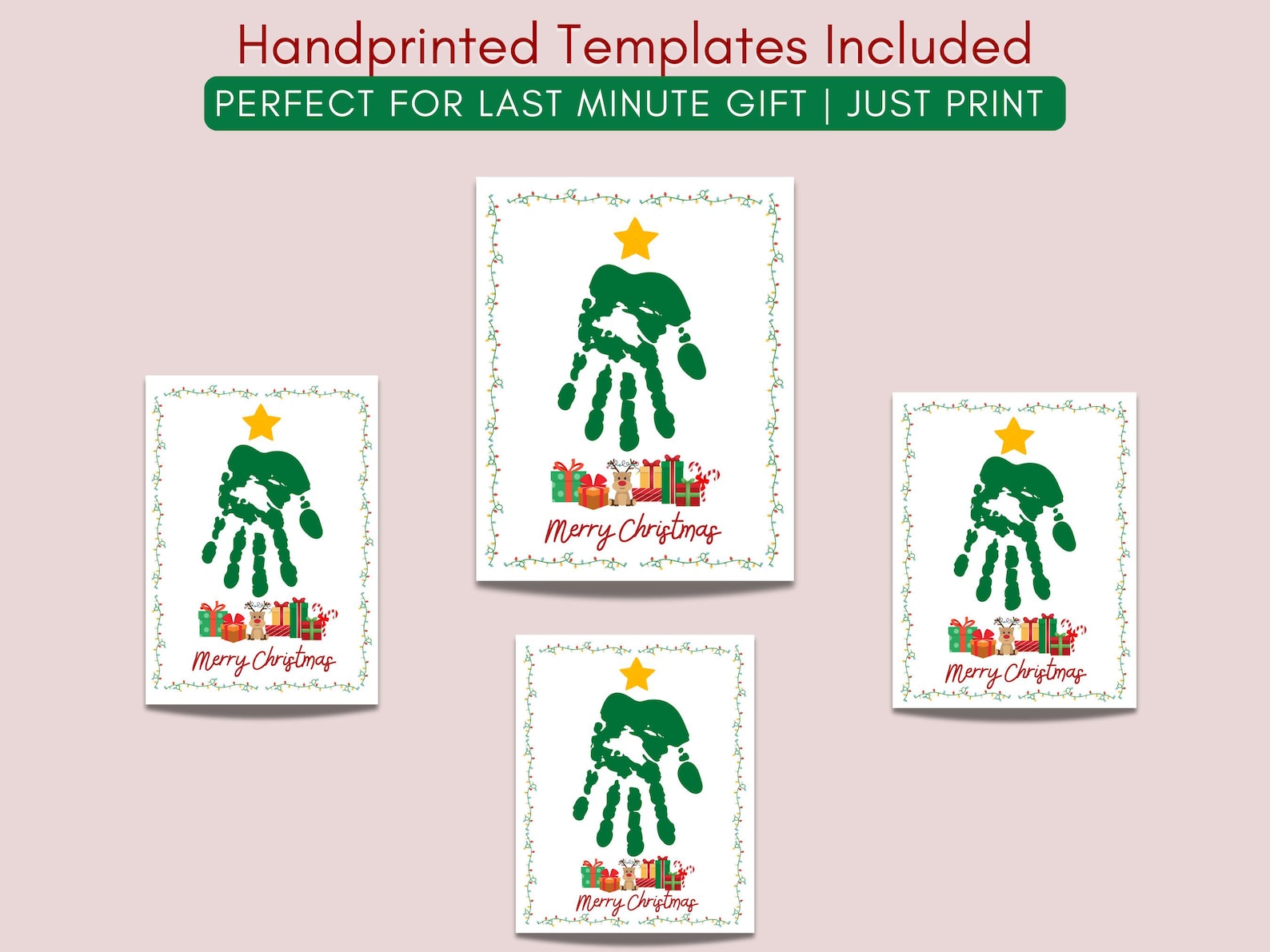 Christmas Tree Handprint Craft, Holiday Handprint, Christmas Handprint ...