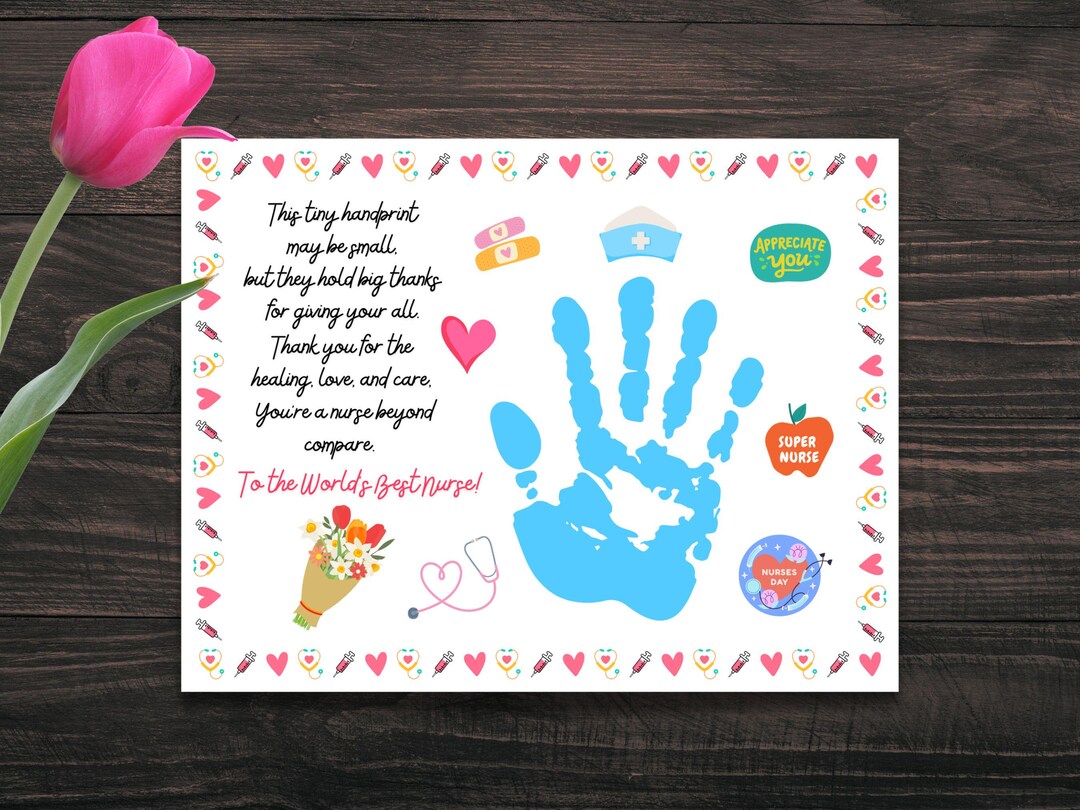 Nurse Appreciation Handprint Craft, Nurse Appreciation Week, Nurse ...
