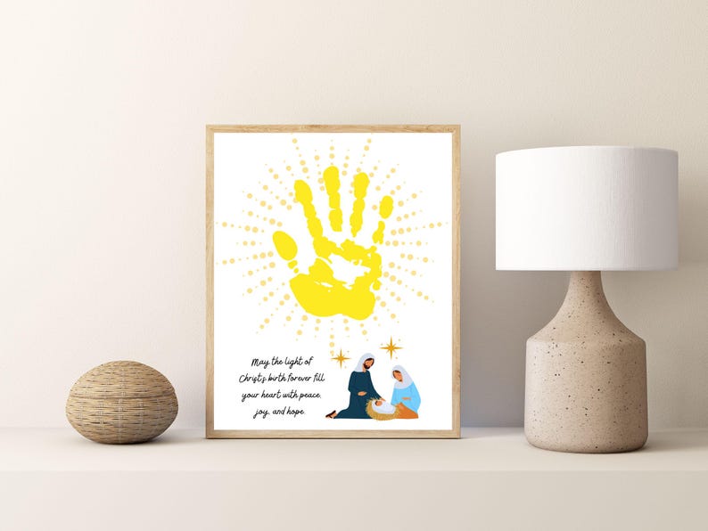 Nativity Christmas Handprint Craft, Holiday Handprint, Jesus Birth ...