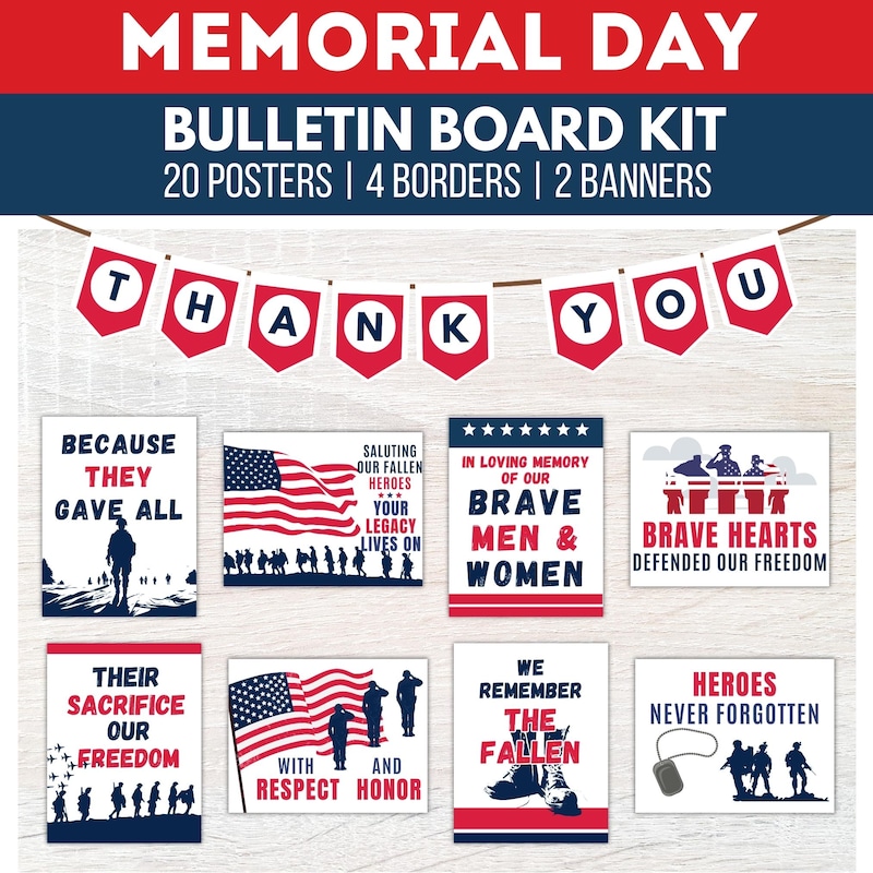 Memorial Day Bulletin Board Ideas - Etsy