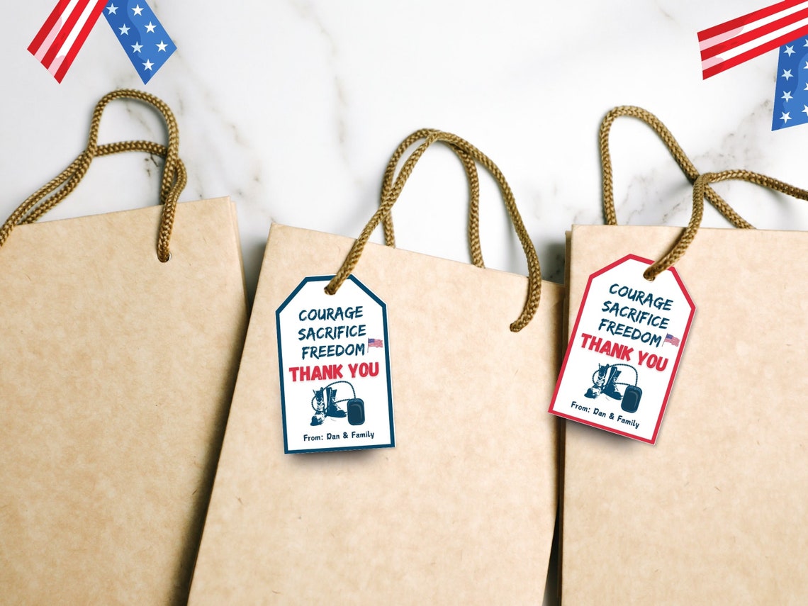 Happy Veterans Day Gift Tags, Veterans Day Tags, Veteran Appreciation ...
