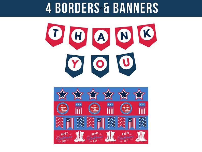 Veterans Day Bulletin Board Kit, Thank You Veterans Posters, Happy ...