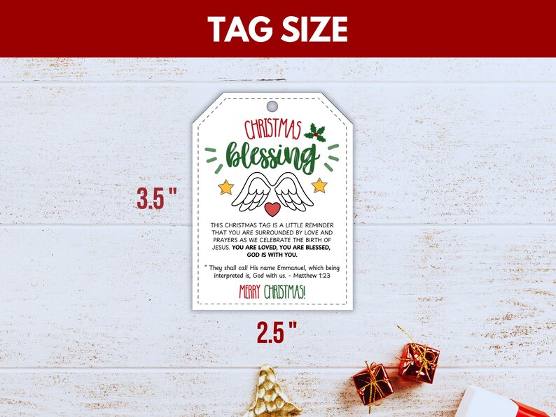 Christmas Blessing Tags, Christmas Gift Tag, Nativity Gift Tags ...