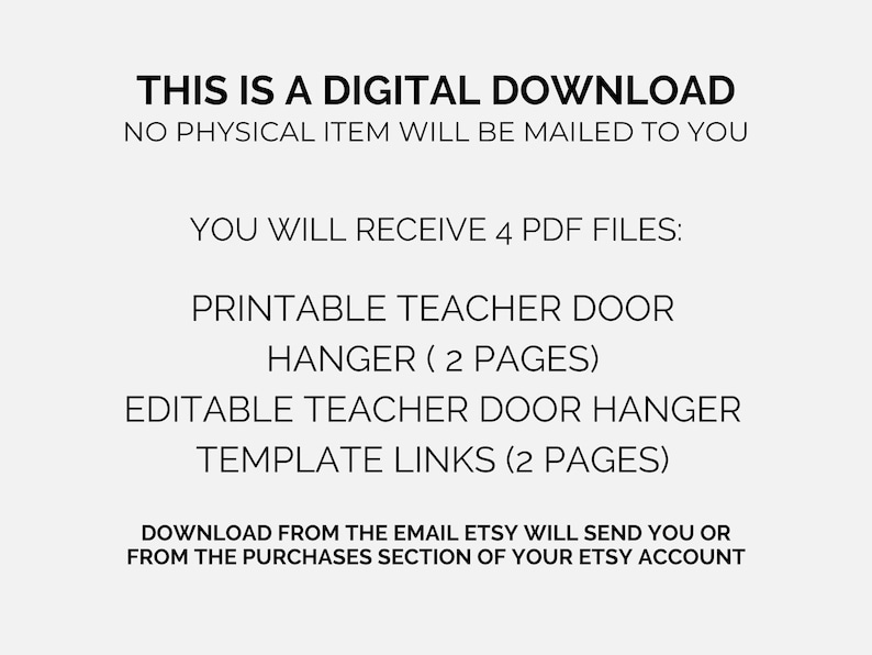 Editable Teacher Door Hanger Template: Back to School Sign (PDF ...