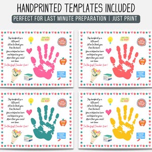 Teacher Appreciation Handprint Art, Teacher Handprint Craft, Handprint ...
