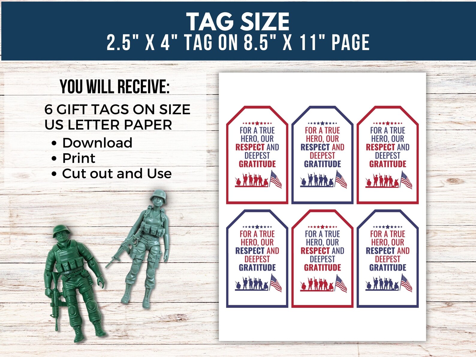 Veterans Day Gift Tag, Veterans Day Tags, Veterans Day Labels, Editable ...
