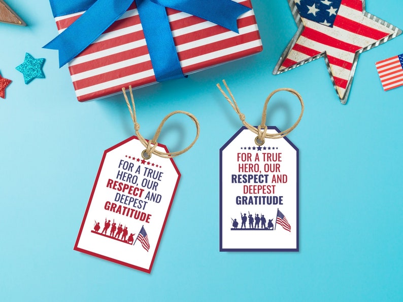 Veterans Day Gift Tag, Veterans Day Tags, Veterans Day Labels, Editable ...