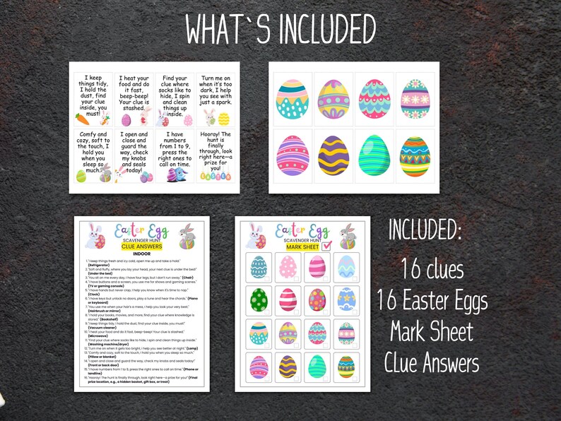 Easter Scavenger Hunt for Teens, Teen Scavenger Hunt, Indoor Easter ...