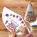 2025 New Year Party Hat, Printable Color Your Own Party Hat, Kids New ...