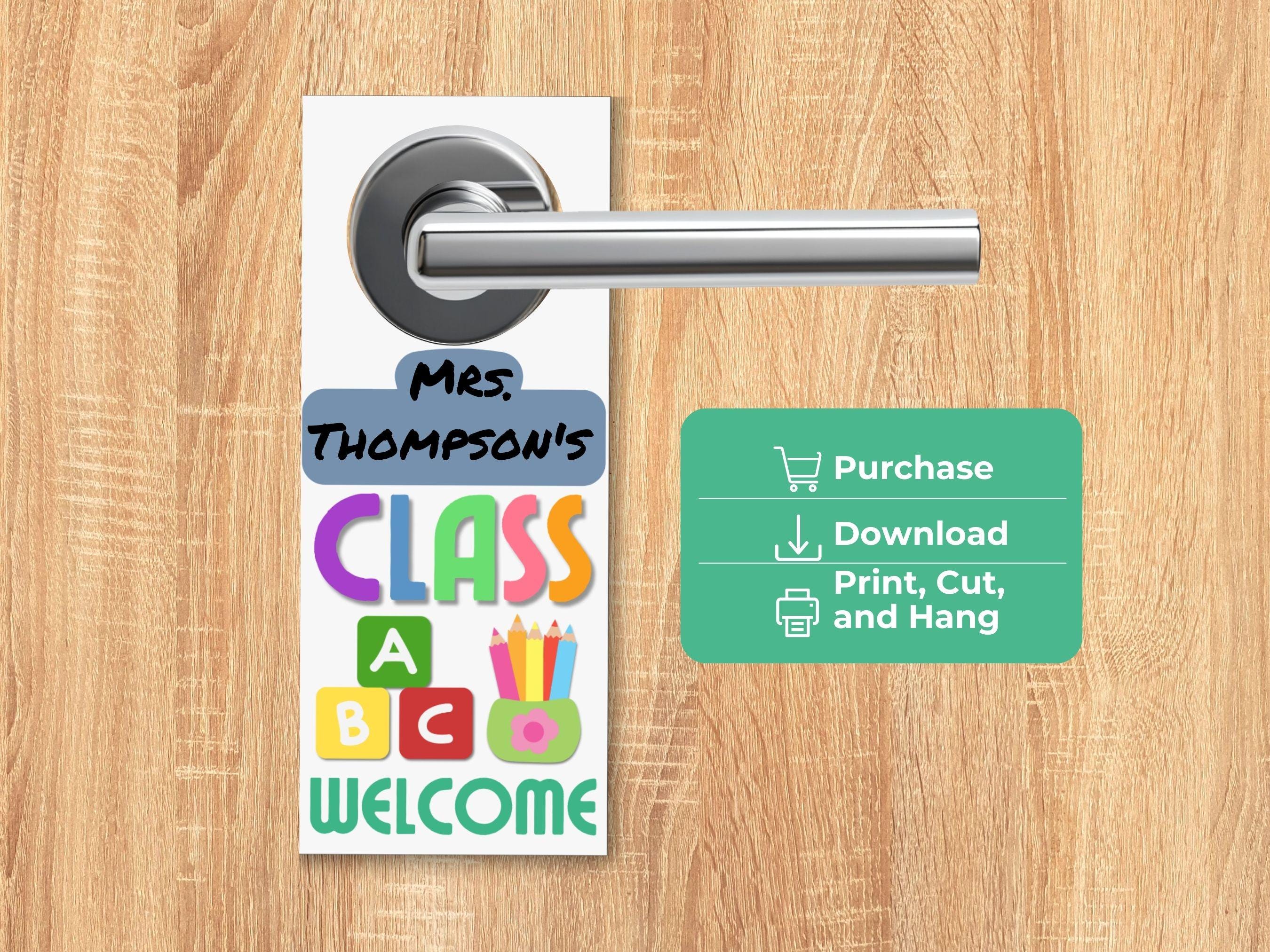 Editable Teacher Door Hanger Template: Back to School Sign (PDF ...