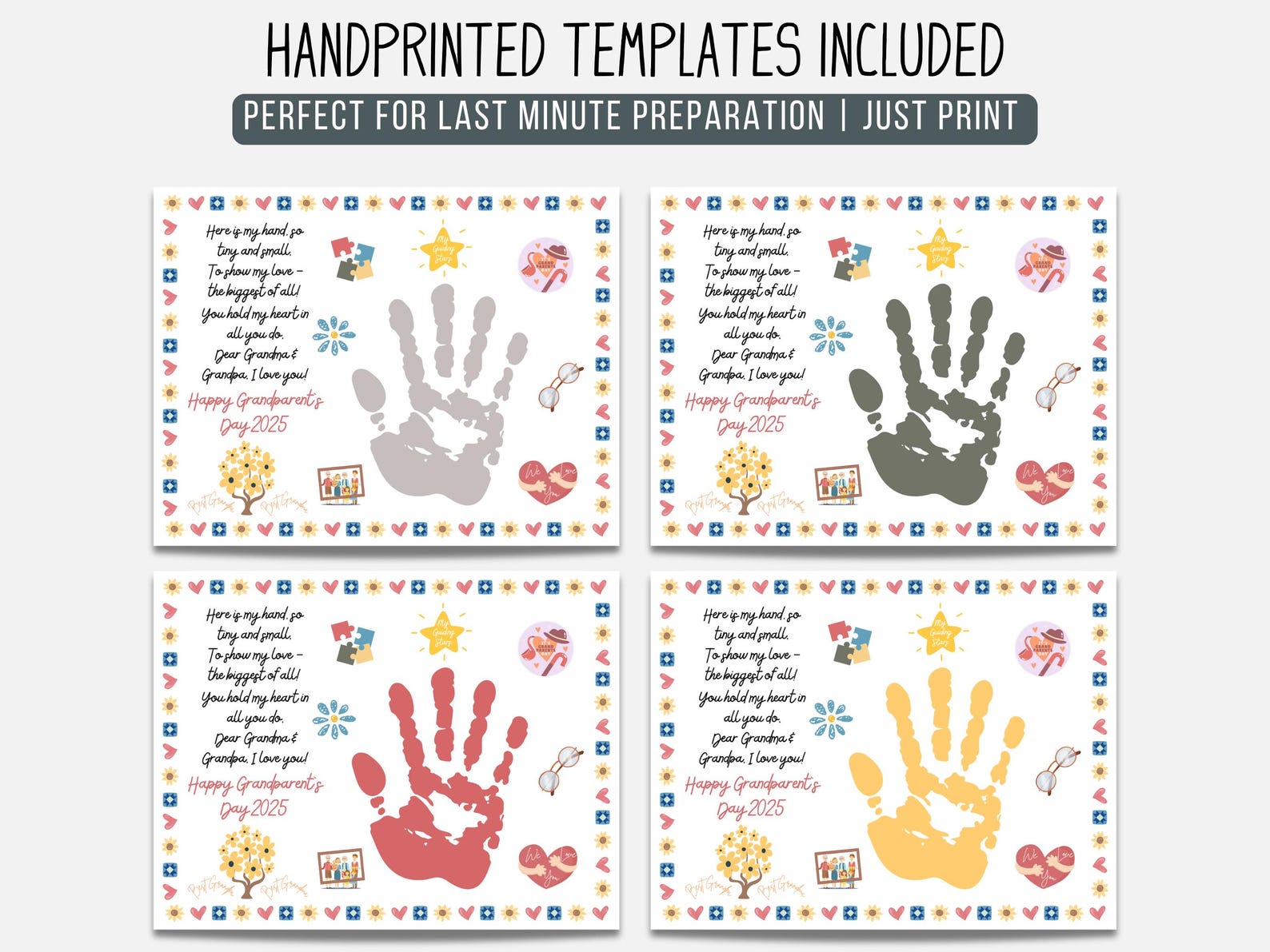 Grandparents Day Handprint Craft, Grandparents Day Handprint Art ...