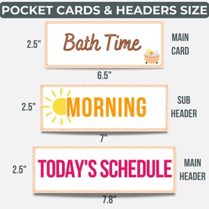 Daily Visual Schedule Pocket Chart Card, Daily Routine Pocket Chart ...
