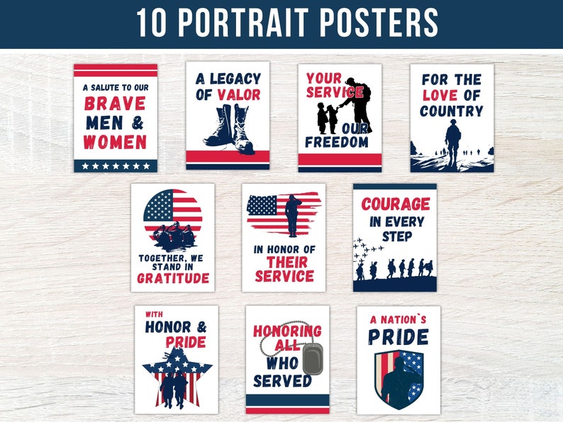 Veterans Day Bulletin Board Kit, Thank You Veterans Posters, Happy ...