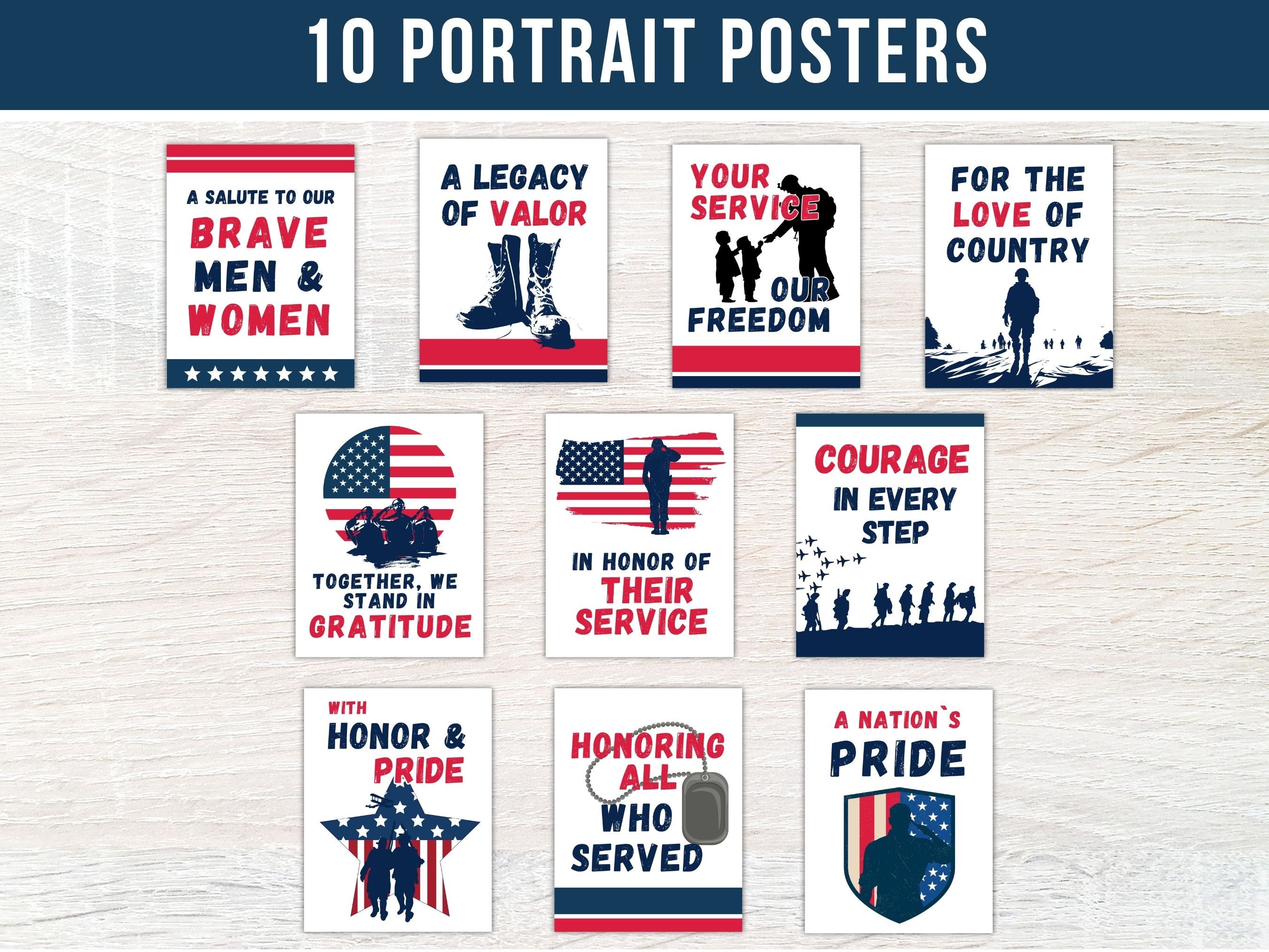 Veterans Day Bulletin Board Kit, Thank You Veterans Posters, Happy ...