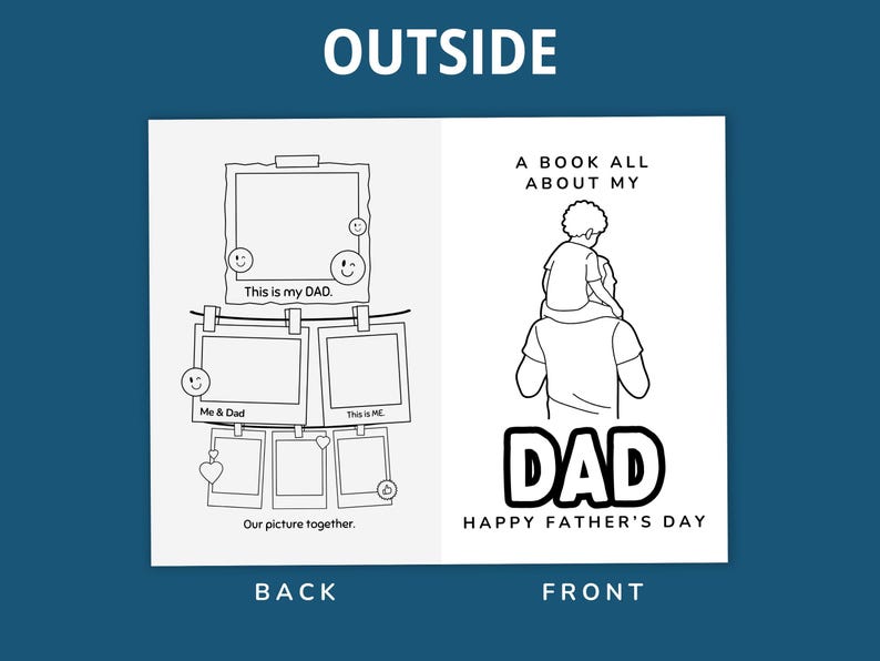 Father's Day Printable Book: 'all About My Dad' Questionnaire (PDF) - Etsy