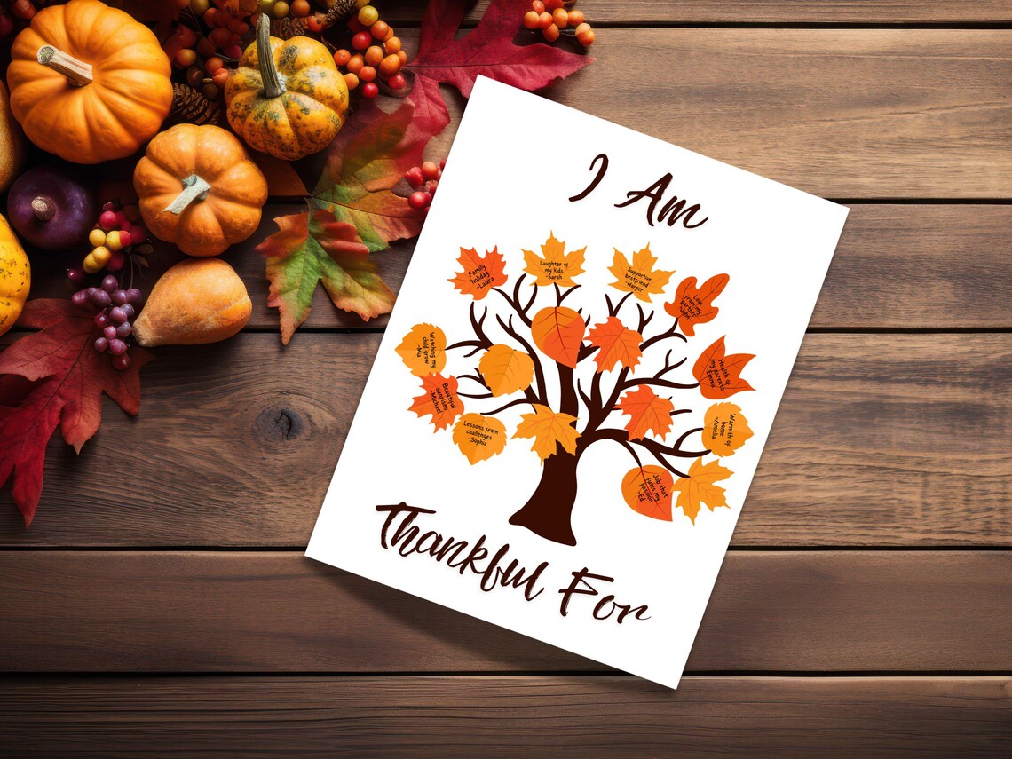 Thanksgiving Gratitude Tree Printable: Family Activity (PDF) - Etsy