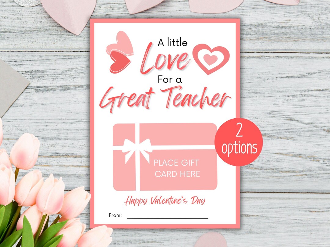 Teacher Appreciation Valentine Gift Card Holder, Teacher Appreciation ...