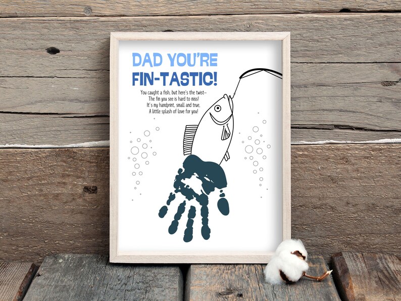 Fathers Day Handprint Fishing Craft, Fathers Day Craft From Kids ...
