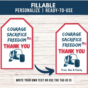 Happy Veterans Day Gift Tags, Veterans Day Tags, Veteran Appreciation ...
