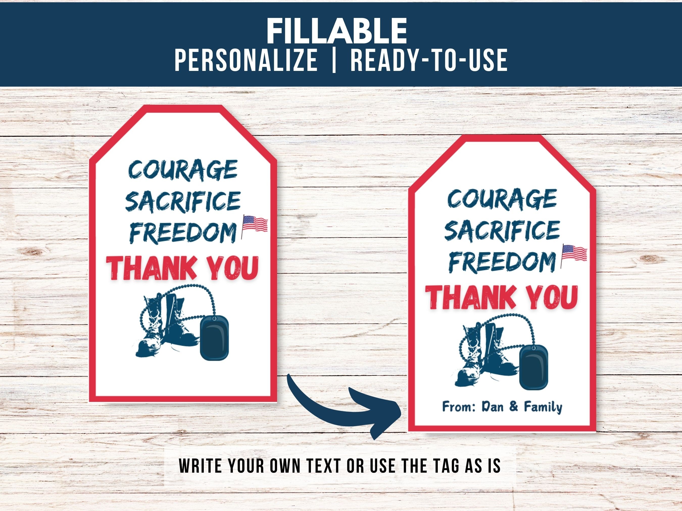 Happy Veterans Day Gift Tags, Veterans Day Tags, Veteran Appreciation ...