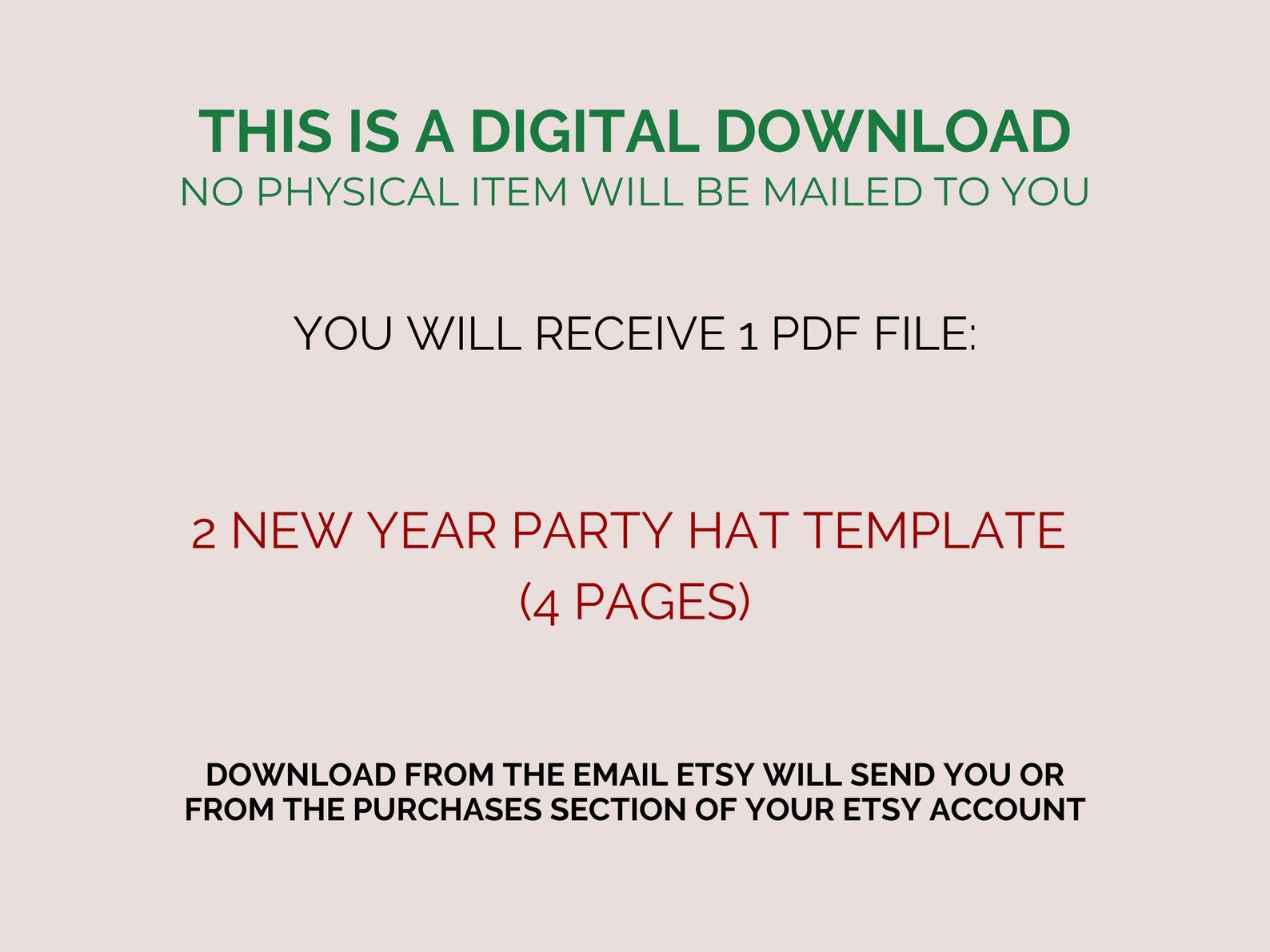 2025 New Year Party Hat, Printable Color Your Own Party Hat, Kids New ...