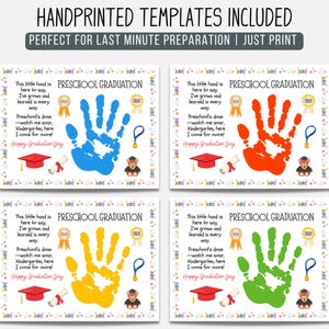 Preschool Graduation Handprint Craft, Graduation Handprint Poem, Last ...