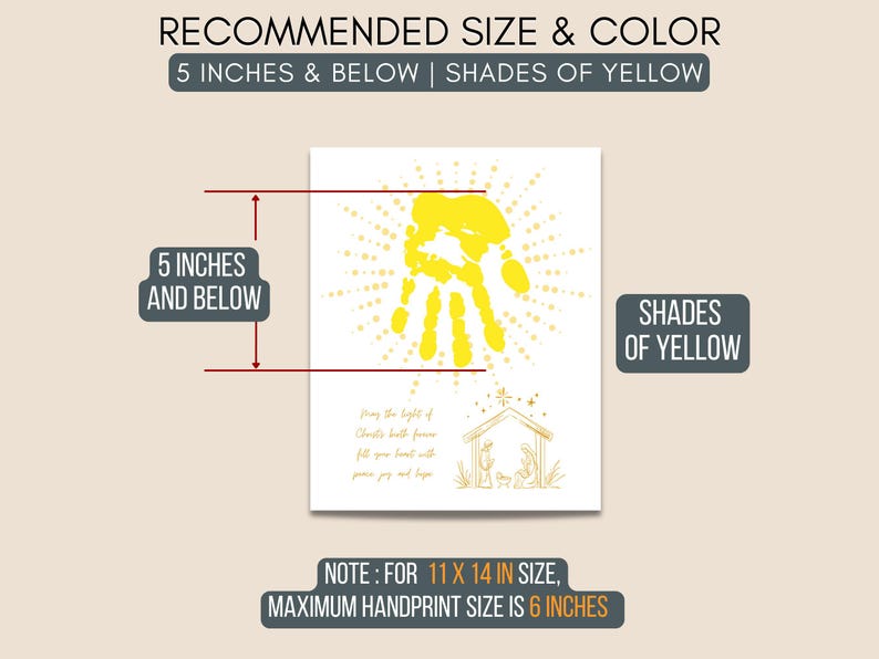 Nativity Handprint Craft, Nativity Scene Christmas Handprint, Sunday ...