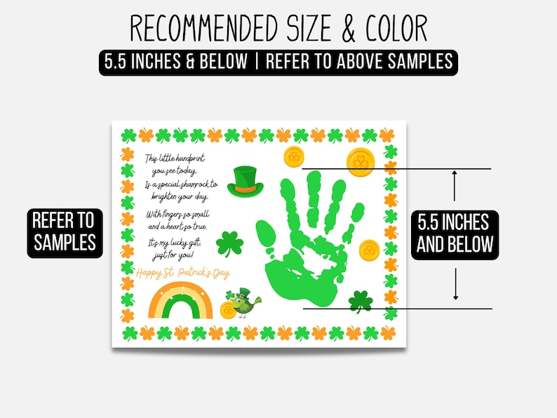St Patricks Day Handprint Craft, Saint Patrick Handprint Art, Handprint ...