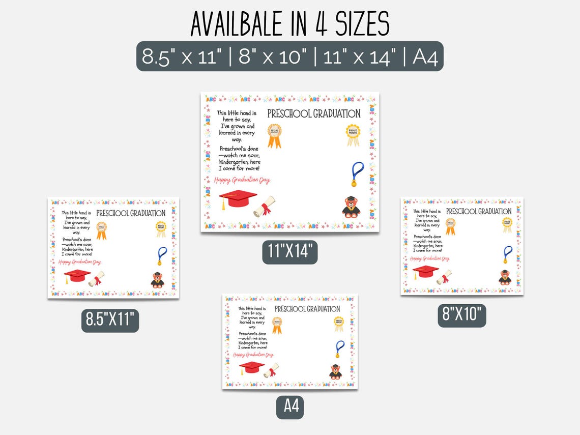 Preschool Graduation Handprint Craft, Graduation Handprint Poem, Last ...