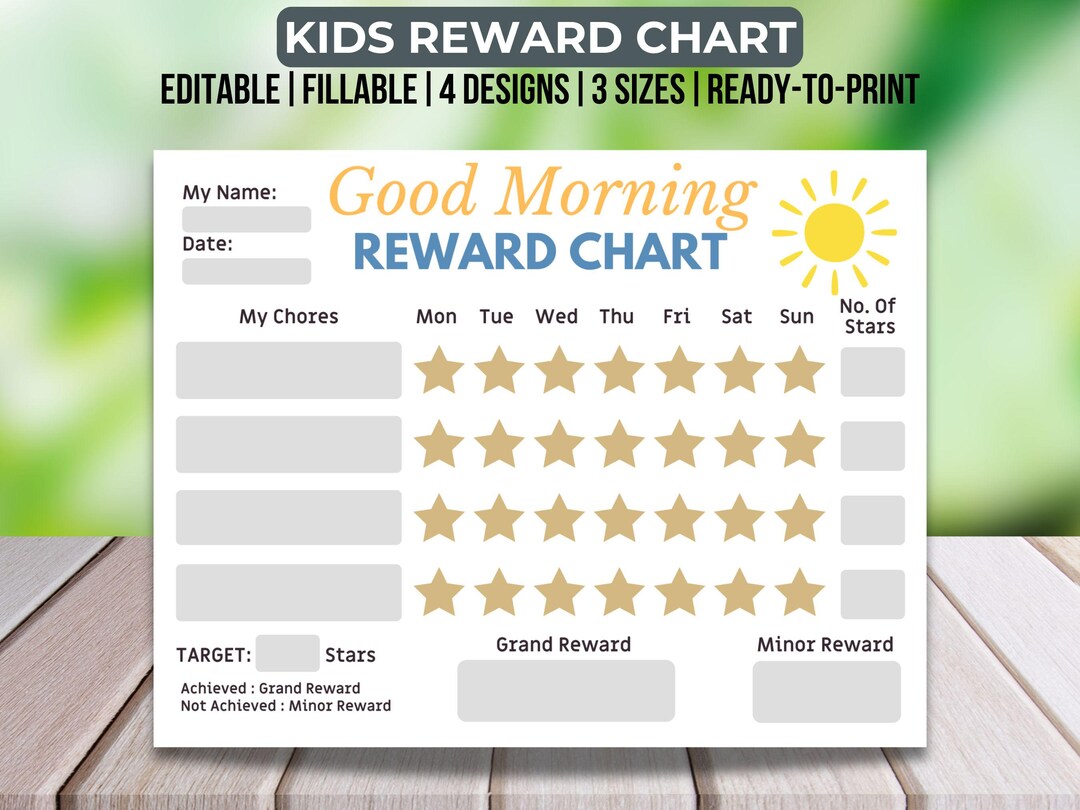 Kids Reward Chart, Kids Reward Bucks, Kids Behavior Chart, Toddler ...