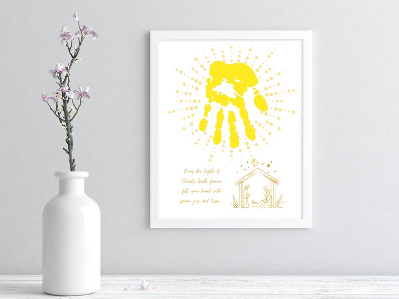 Nativity Handprint Craft, Nativity Scene Christmas Handprint, Sunday ...