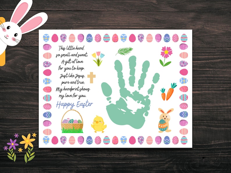 Easter Handprint Craft, Easter Handprint Art, Easter Handprint ...