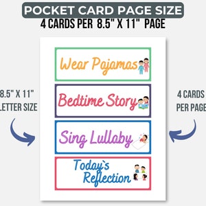Daily Visual Schedule Pocket Chart Card, Toddler Chore Chart, Routine ...