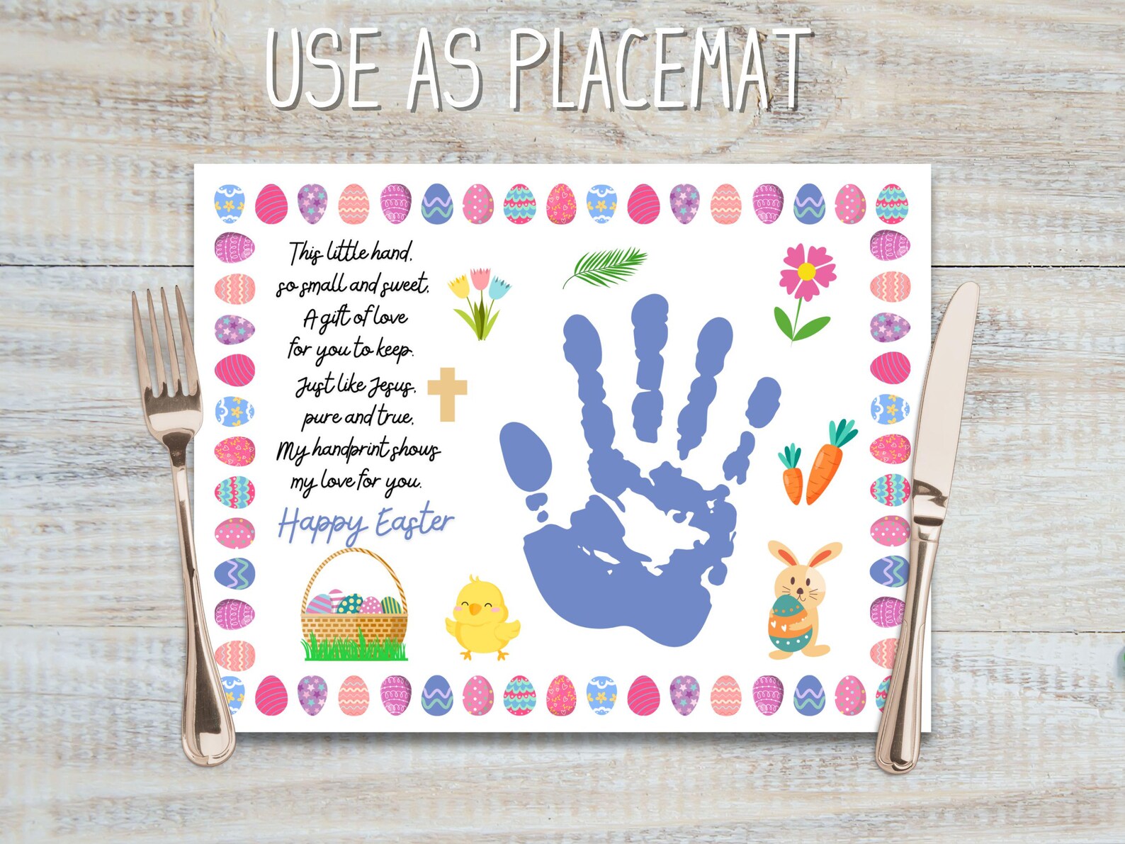 Easter Handprint Craft, Easter Handprint Art, Easter Handprint ...
