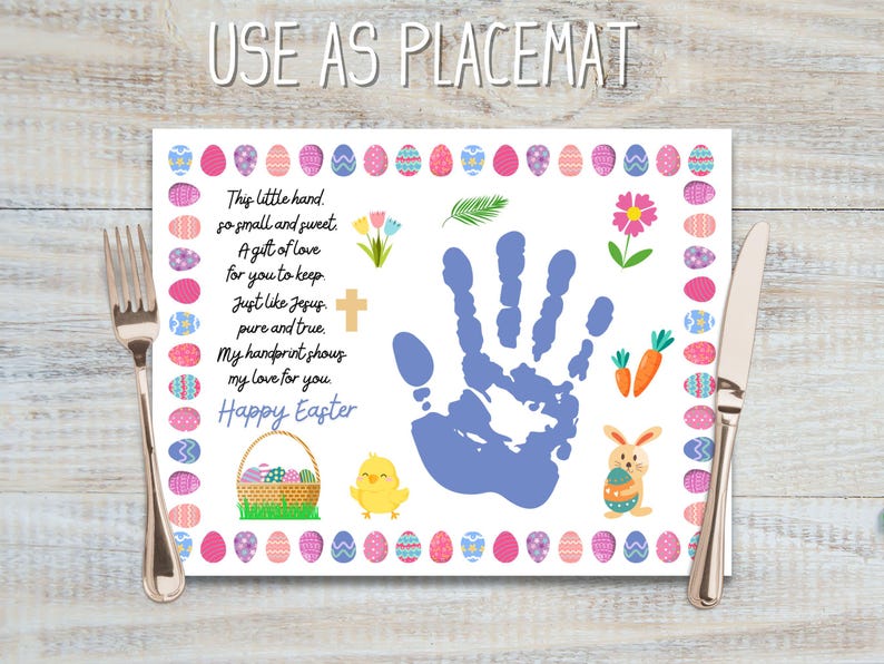 Easter Handprint Craft, Easter Handprint Art, Easter Handprint ...