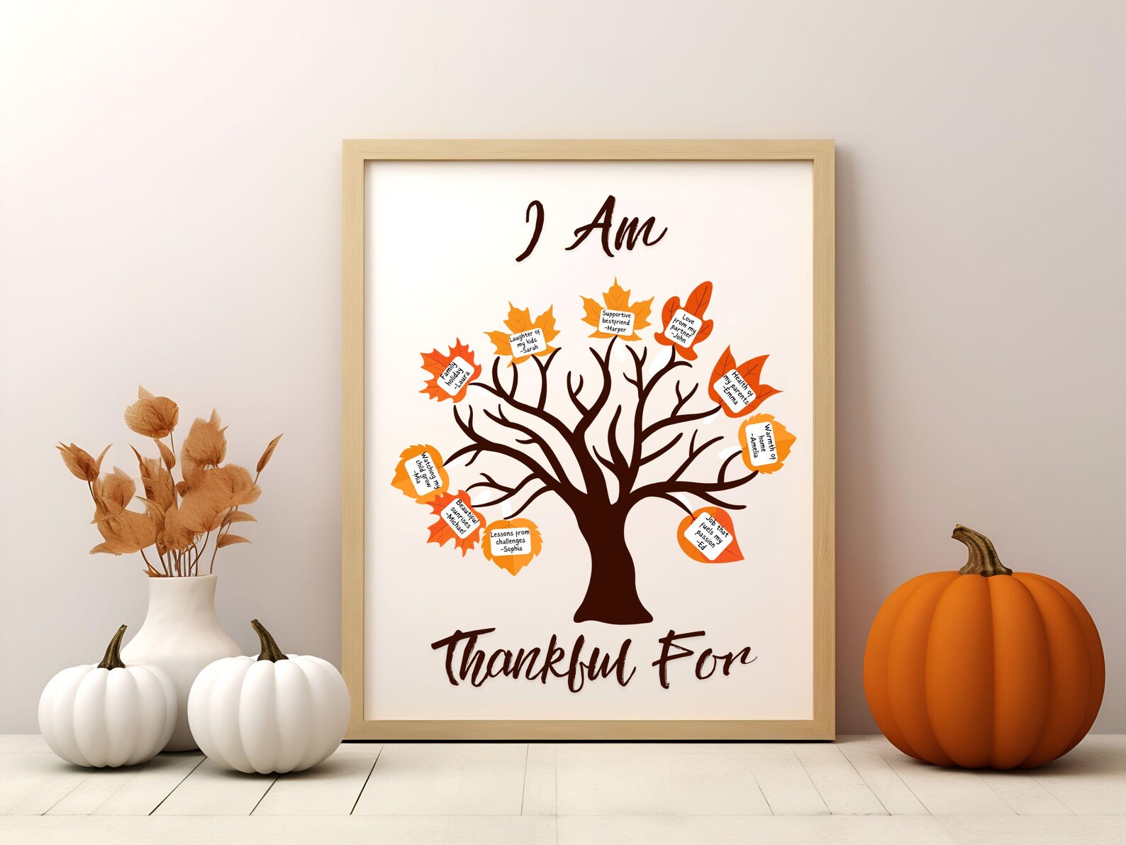 Thanksgiving Gratitude Tree Printable: Family Activity (PDF) - Etsy