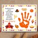 Thanksgiving Handprint Craft: Turkey Poem Art, Preschool Fall Activity ...