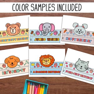 Printable Birthday Crown, Animal Paper Crown Craft, Kids Birthday ...