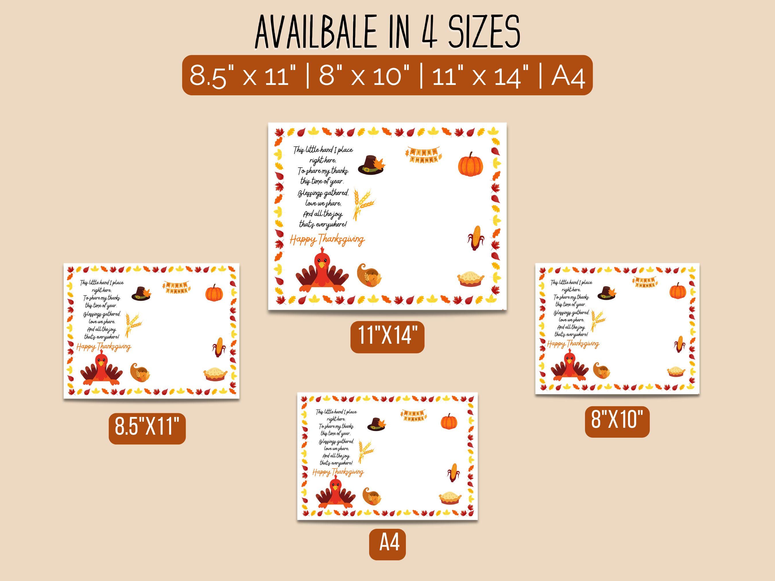 Thanksgiving Handprint Craft: Turkey Poem Art, Preschool Fall Activity ...