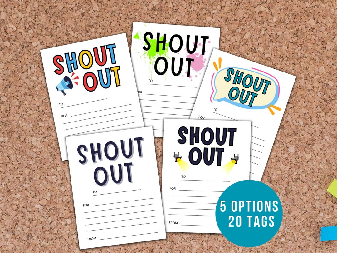 Staff Shout Out Cards, Employee Appreciation, Staff Appreciation, Team ...