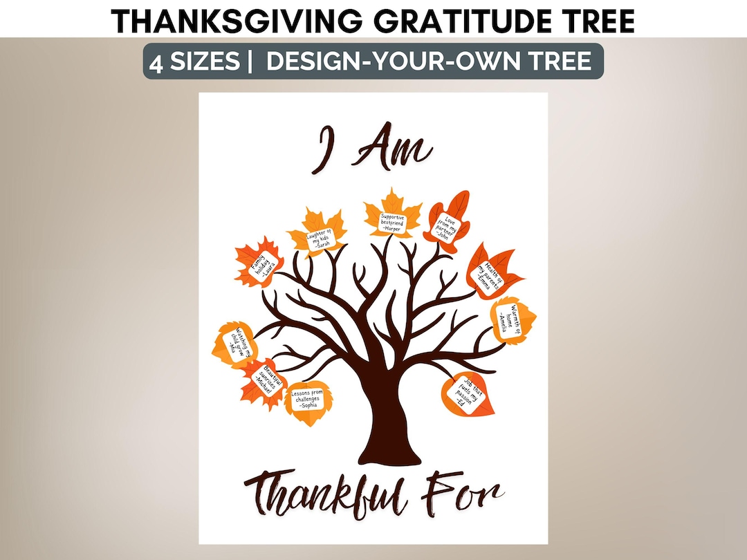 Árbol de agradecimiento de Acción de Gracias, árbol de agradecimiento ...