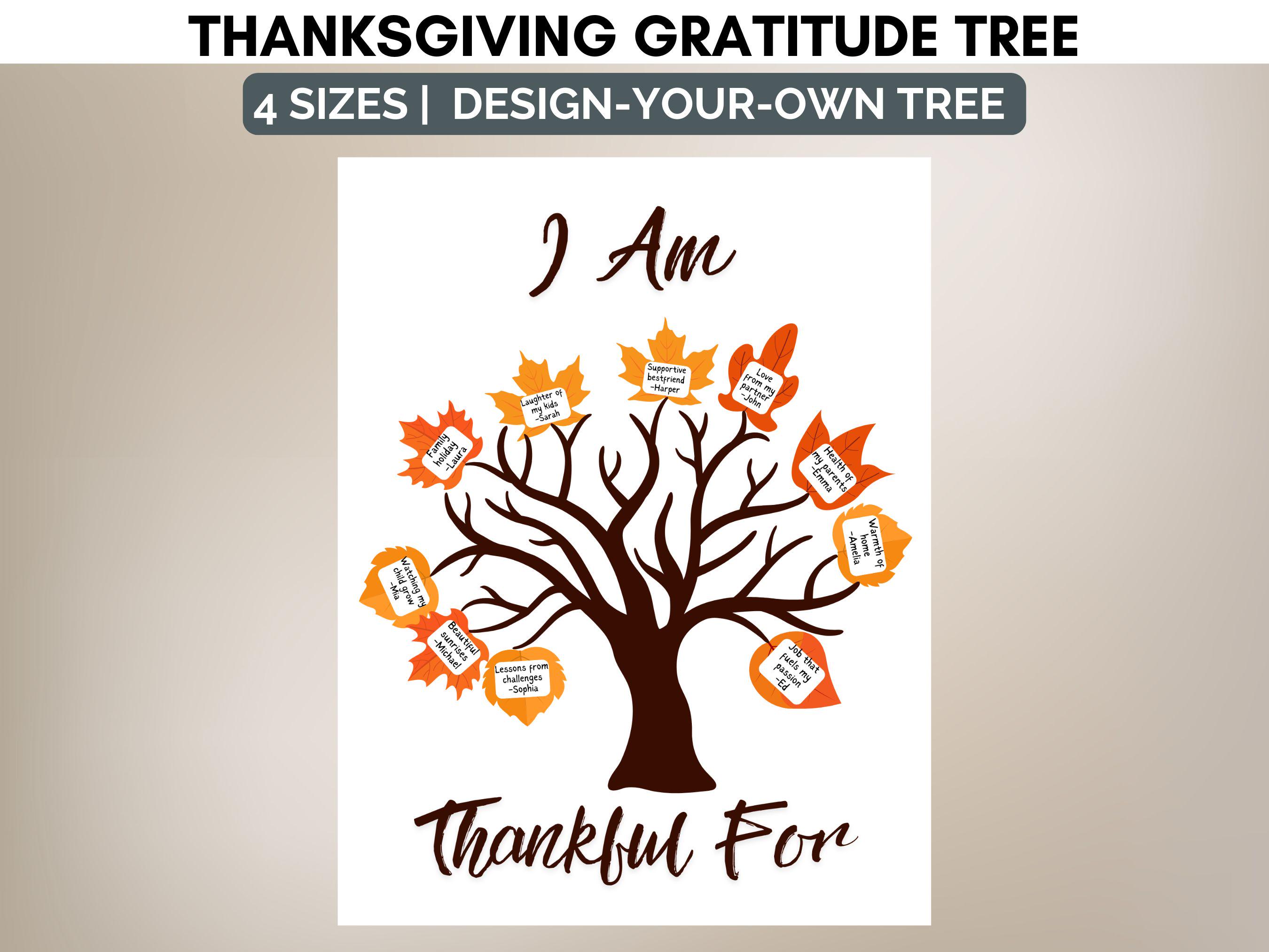 Thanksgiving Gratitude Tree Printable: Family Activity (PDF) - Etsy