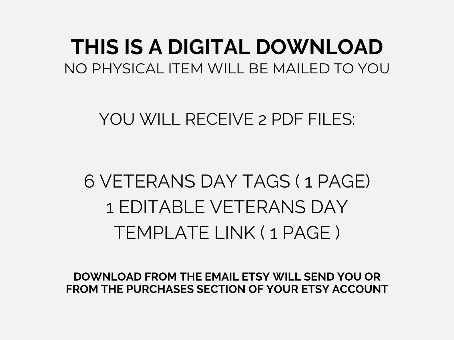 Veterans Day Gift Tag, Veterans Day Tags, Veterans Day Labels, Editable ...