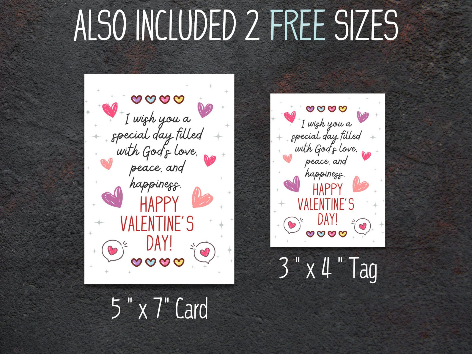 Christian Valentine Prayer Card, Christian Valentine Tag, Religious ...