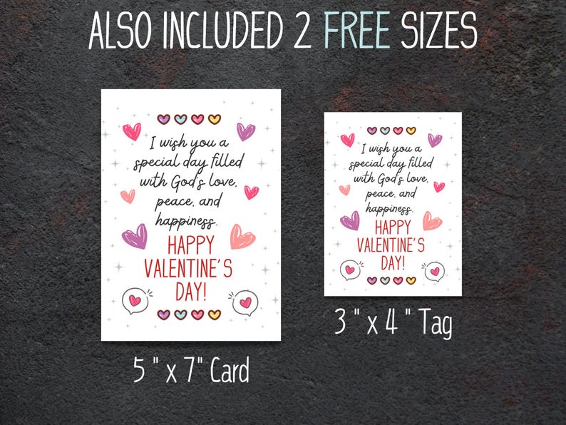 Christian Valentine Prayer Card, Christian Valentine Tag, Religious ...