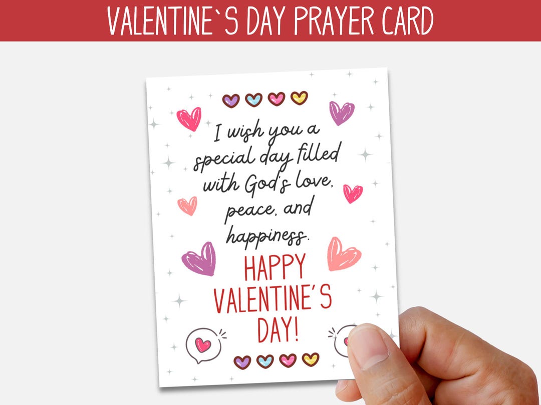 Christian Valentine Prayer Card, Christian Valentine Tag, Religious ...