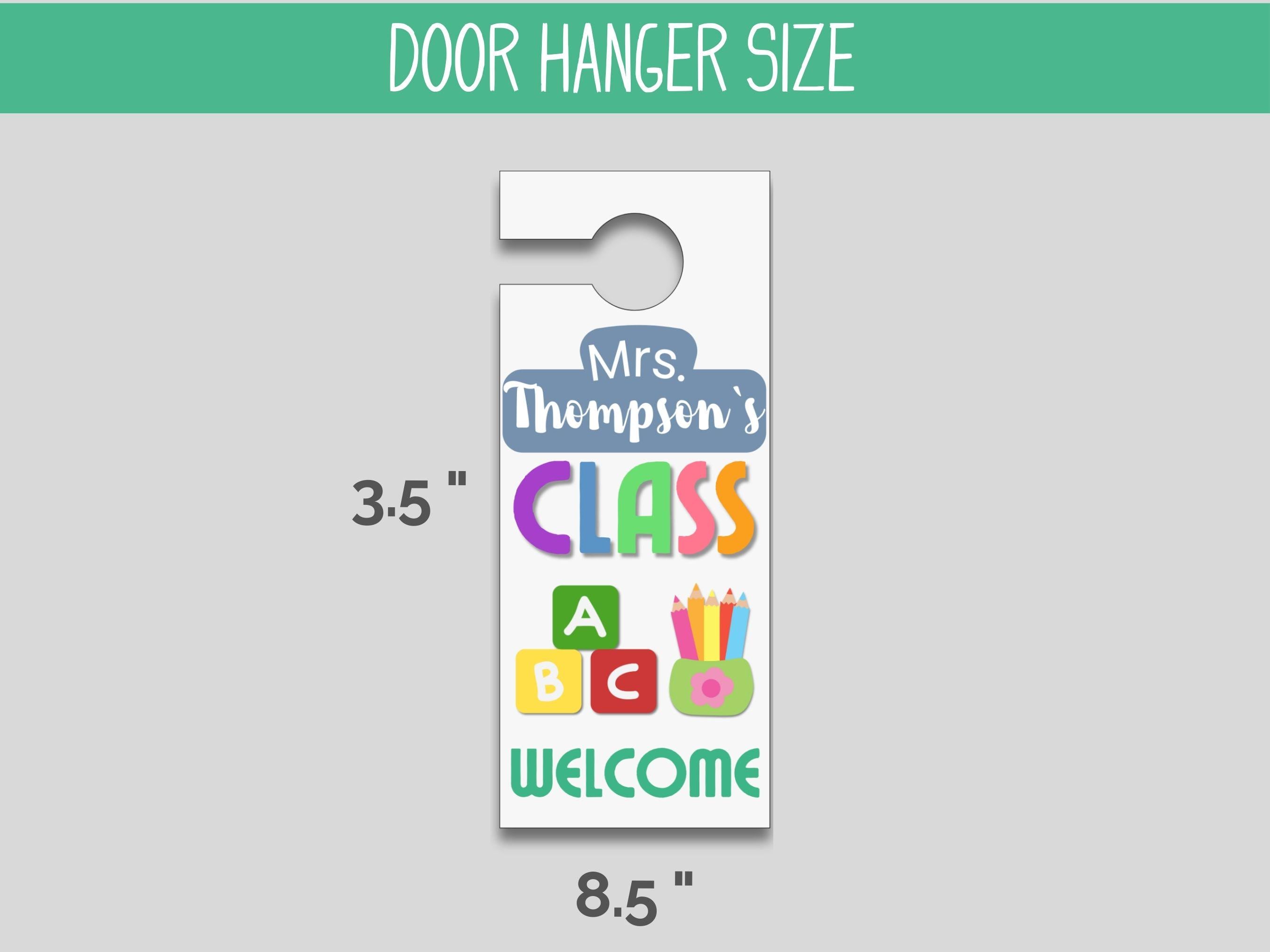 Editable Teacher Door Hanger Template: Back to School Sign (PDF ...