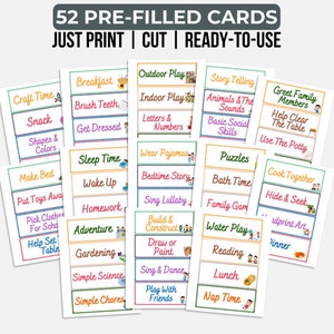 Daily Visual Schedule Pocket Chart Card, Daily Routine Pocket Chart ...