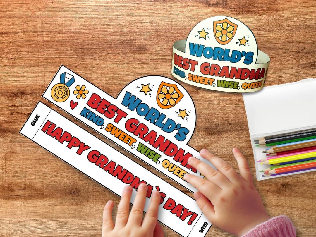 Grandparents Day Craft: Printable Grandma Crown (PDF Printables) - Etsy ...
