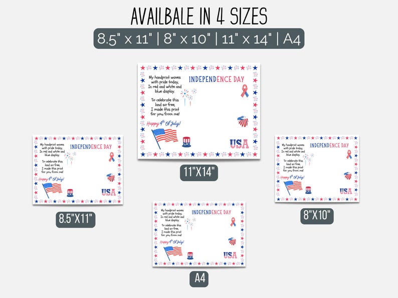 4th of July Handprint Craft, July 4th Handprint, Independence Day ...